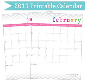Free 2013 Calendar {with editable text areas} – 505 Design, Inc