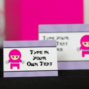 Printable Ninja Girl Birthday Party Decorations — 505 Design, Inc