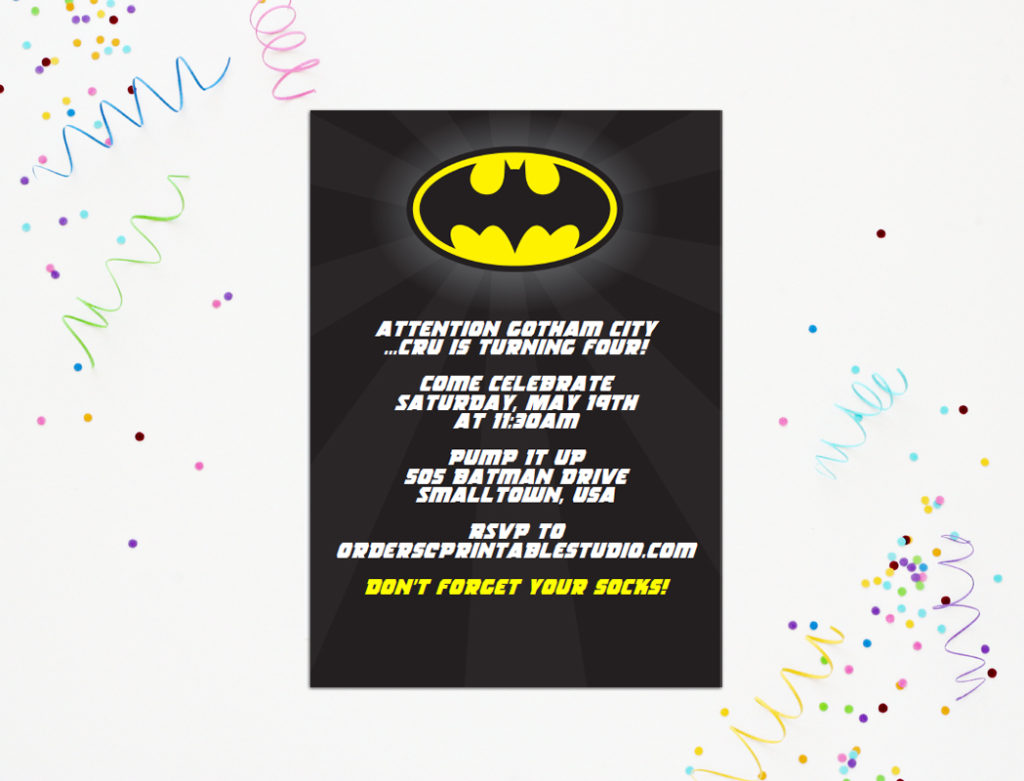 Batman Invitation – 505 Design, Inc