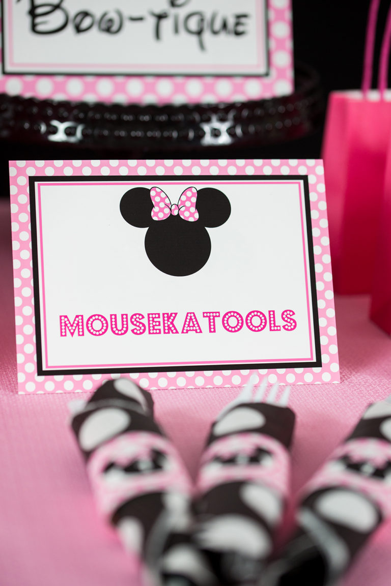 Minnie Mouse Party Signs in Pink – 505 Design, Inc