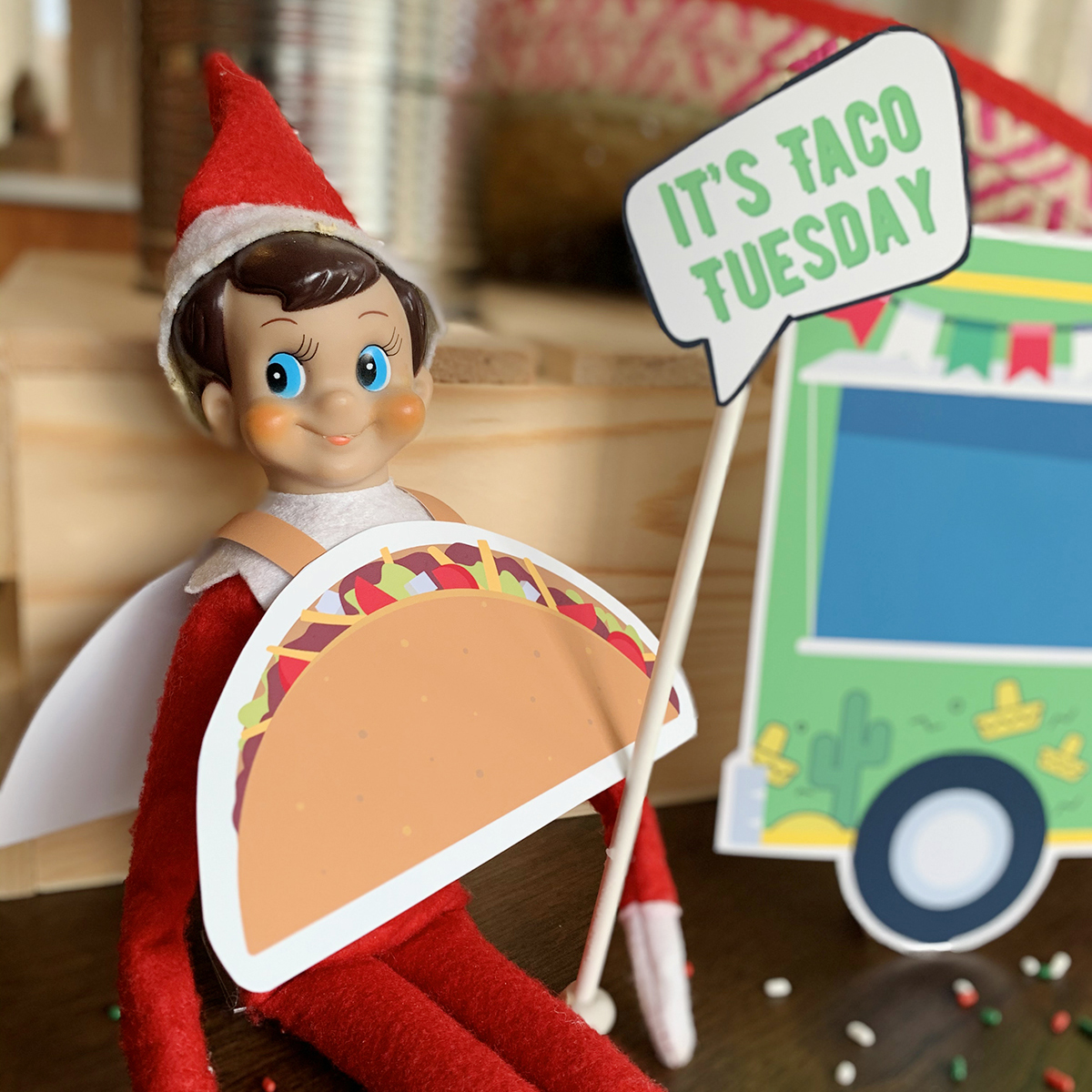 Free Printable Taco Truck for Your Elf on the Shelf – 505 Design, Inc